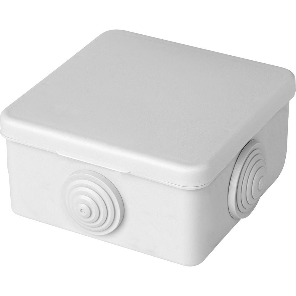 Коробка разветвительная EBX10-24-44, 75*75*44мм, 250/380В, 10А, 4 ввода, IP53, белая (КЭМ 3-10-4 (П)) STEKKER 32747