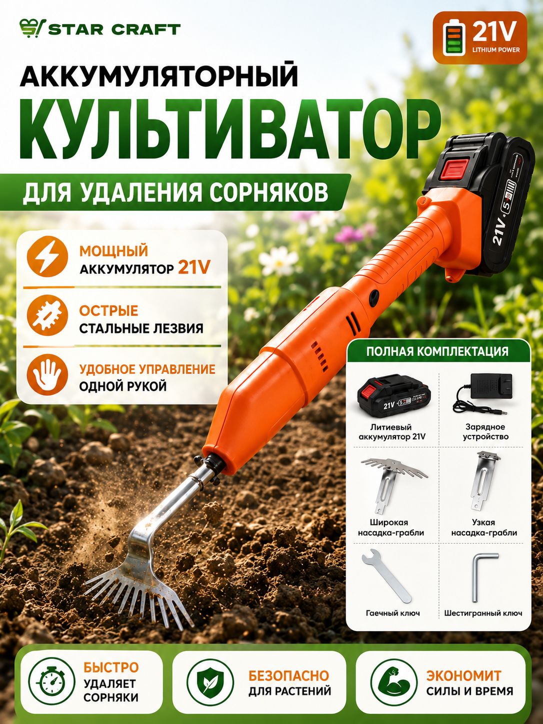 Рыхлитель веерные