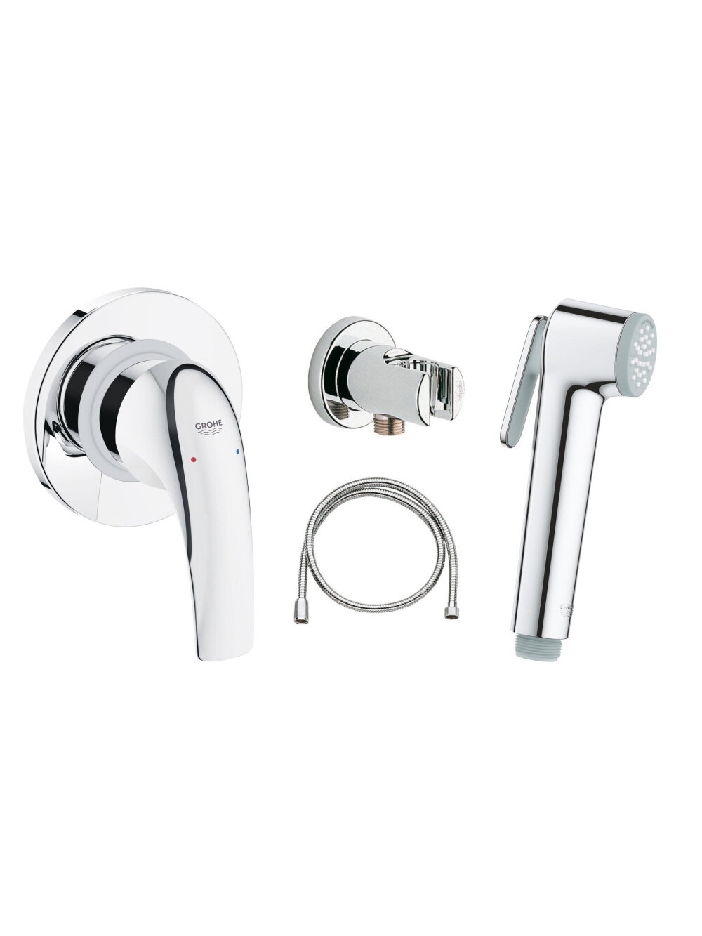 Гигиенический душ со смесителем Grohe BauCurve 129185 хром