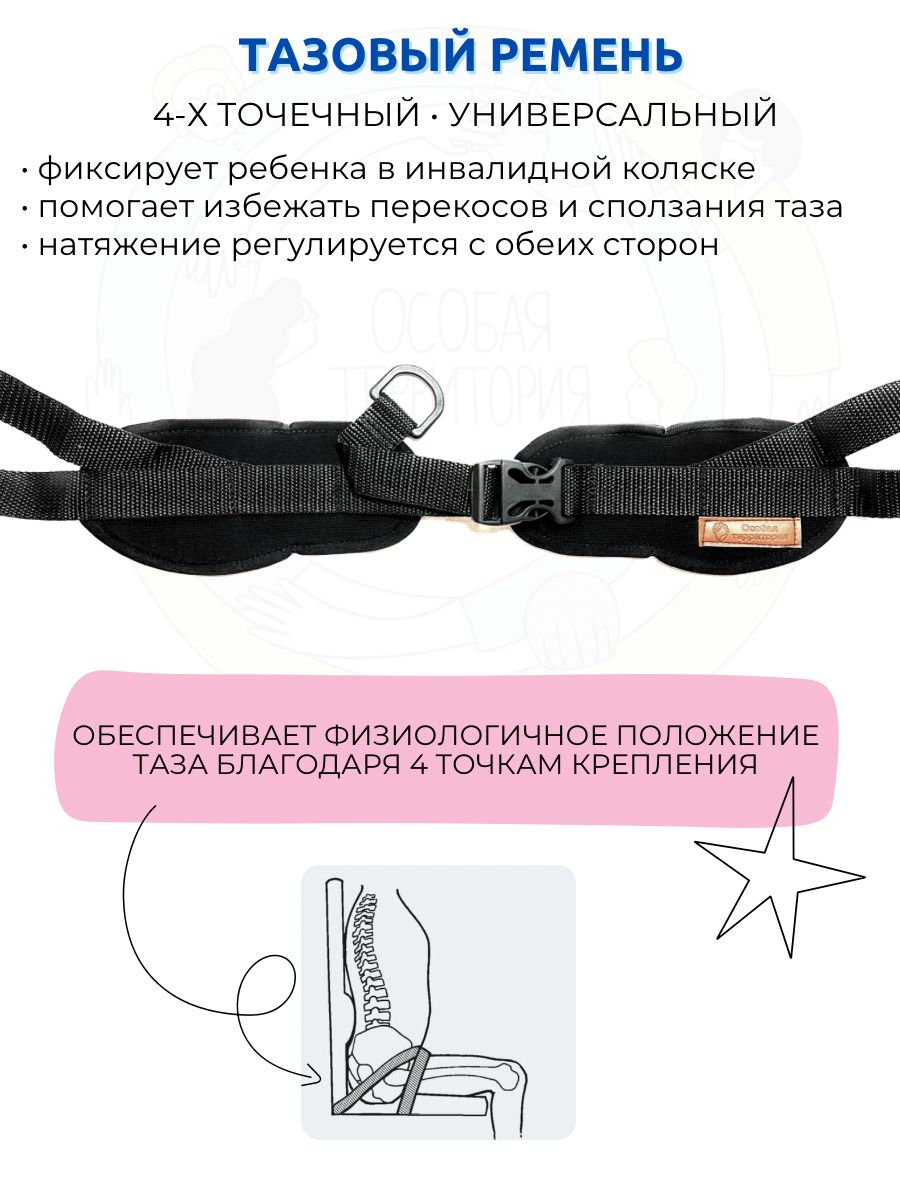 Тазовый ремень четырехточечный