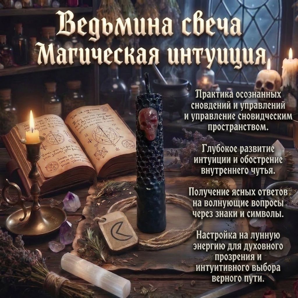 Ведьмина свеча Интуиция и Сила Лунная Дорожка