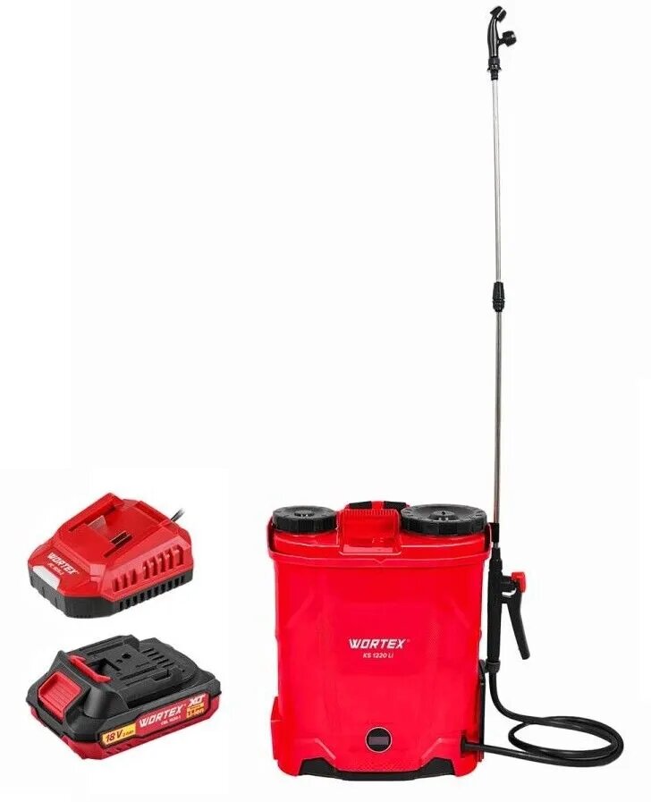 Опрыскиватель садовый ранцевый аккумуляторный WORTEX KS 1220 Li ALL1 XLT SET (2334102)
