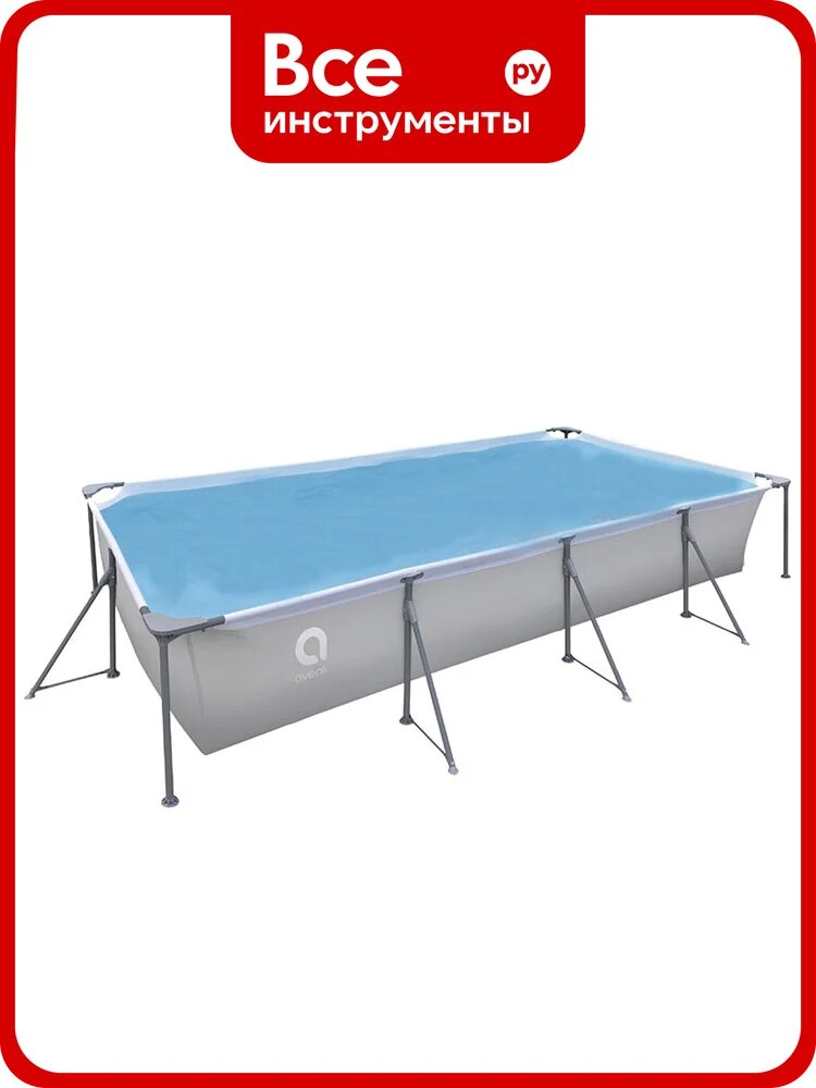 Бассейн каркасный прямоугольный Avenli 394х207х80 см, 6075 л, 17723, серый 109412