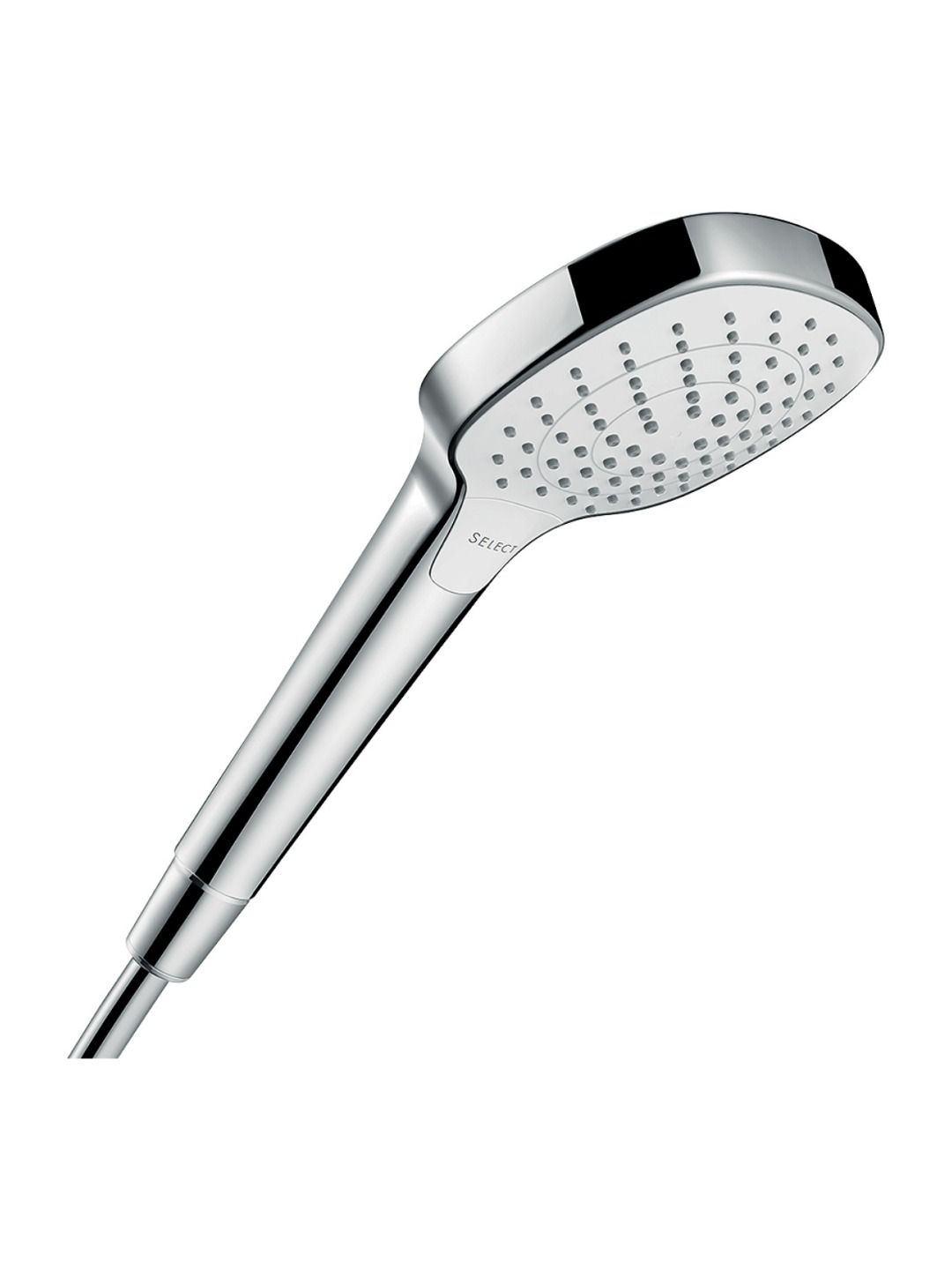 Ручной душ Hansgrohe Croma Select E 110 Vario EcoSmart, 3 режима струи, 110 мм, белый/хром