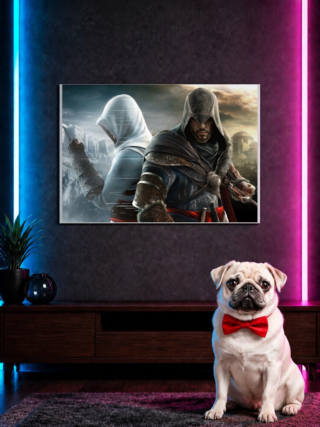 Плакат Assassin's Creed — мрачный мир приключений для тем A3