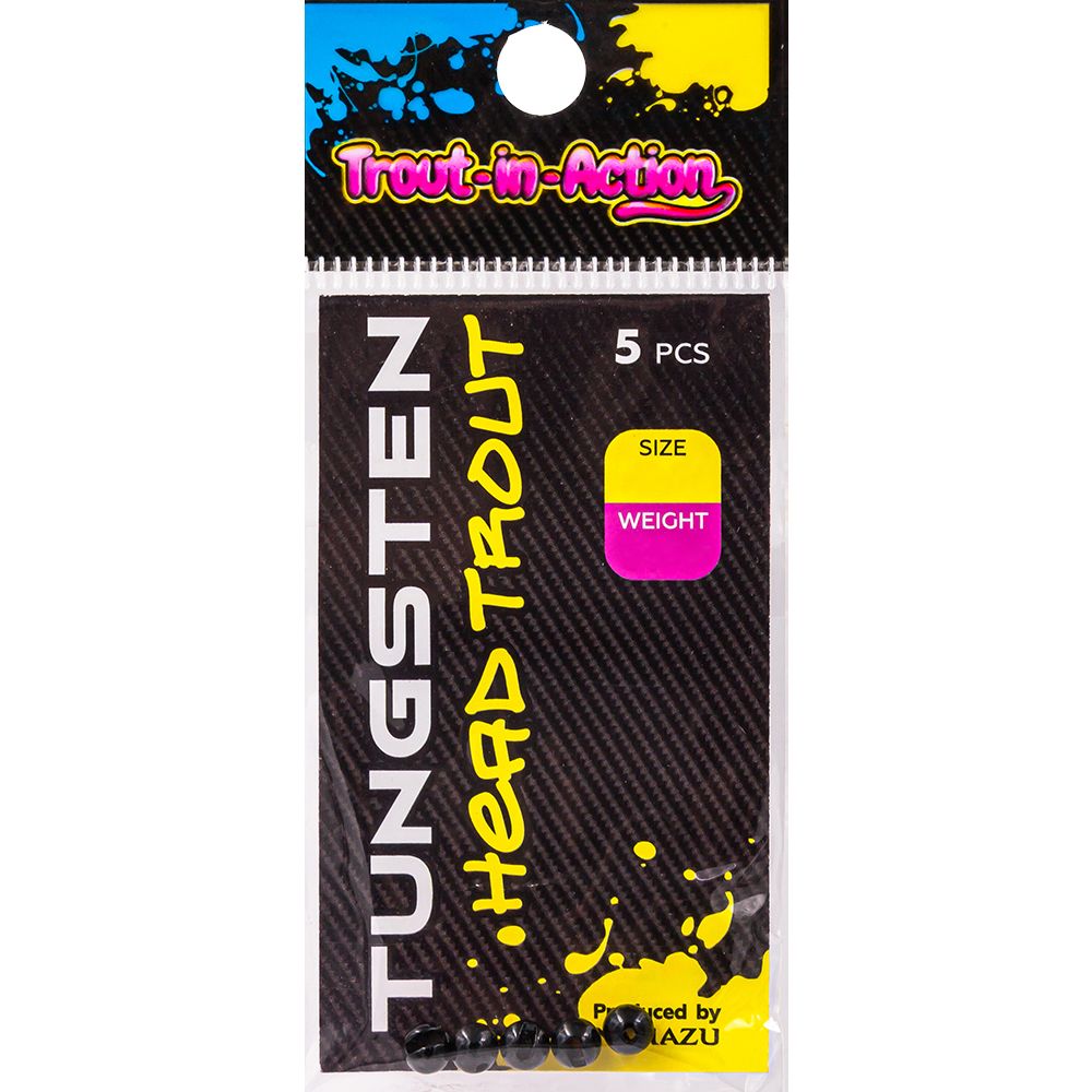 Вольфрамовая головка Namazu PRO TIA TUNGSTEN HEAD TROUT 0.1 гр, 2.4 мм, цв. Чёрный (5 шт)