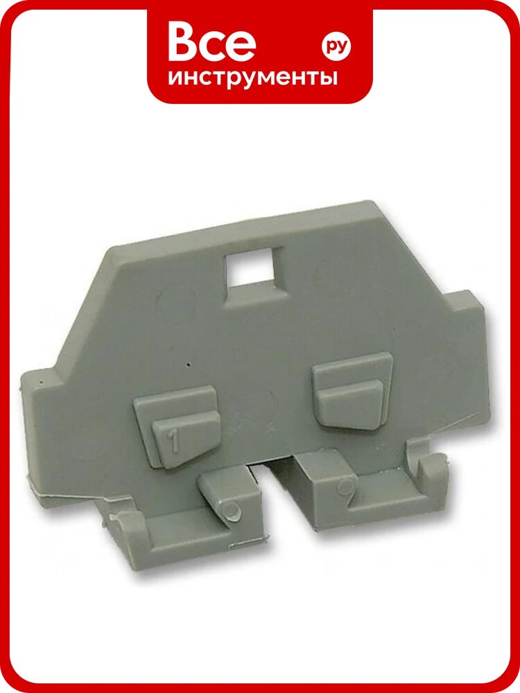 Торцевая крышка UPUN UJ2-2.5G для клемм UJ5-2,5, цвет: серый, 100 шт. erp859415