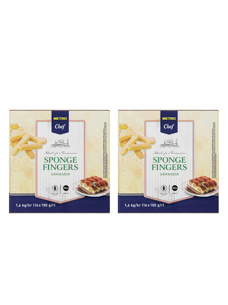 Metro Chef Печенье савоярди, 16 шт х 100 г, 1,6 кг, 2 уп