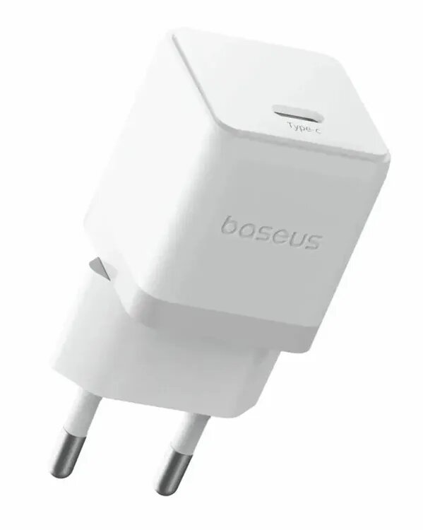 Сетевое зарядное устройство BASEUS Palm, USB-C, USB-C, 20Вт, 3A, белый