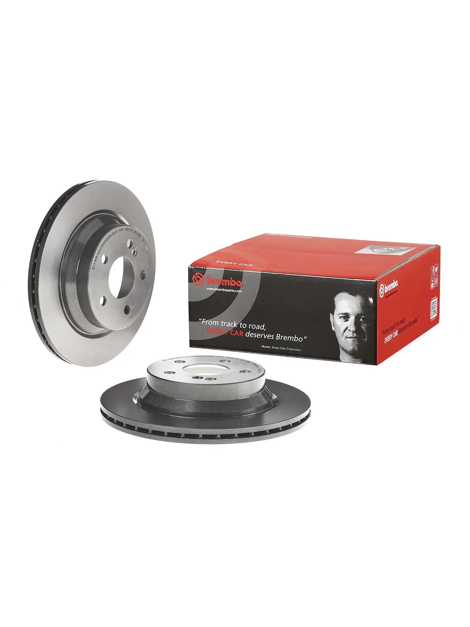 Диск тормозной вентилируемый задний BREMBO (09. A358.11) Prime UV Coated
