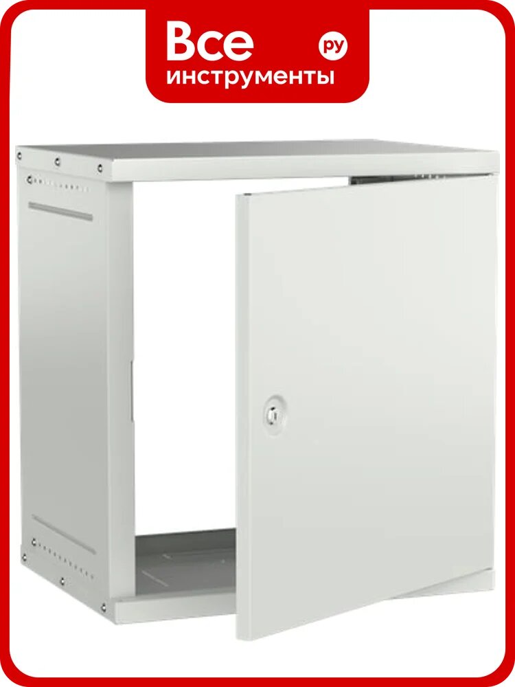Шкаф настенный GENERICA 12U 600х450мм металлическая дверь серый LWE3-12U64-MF-G