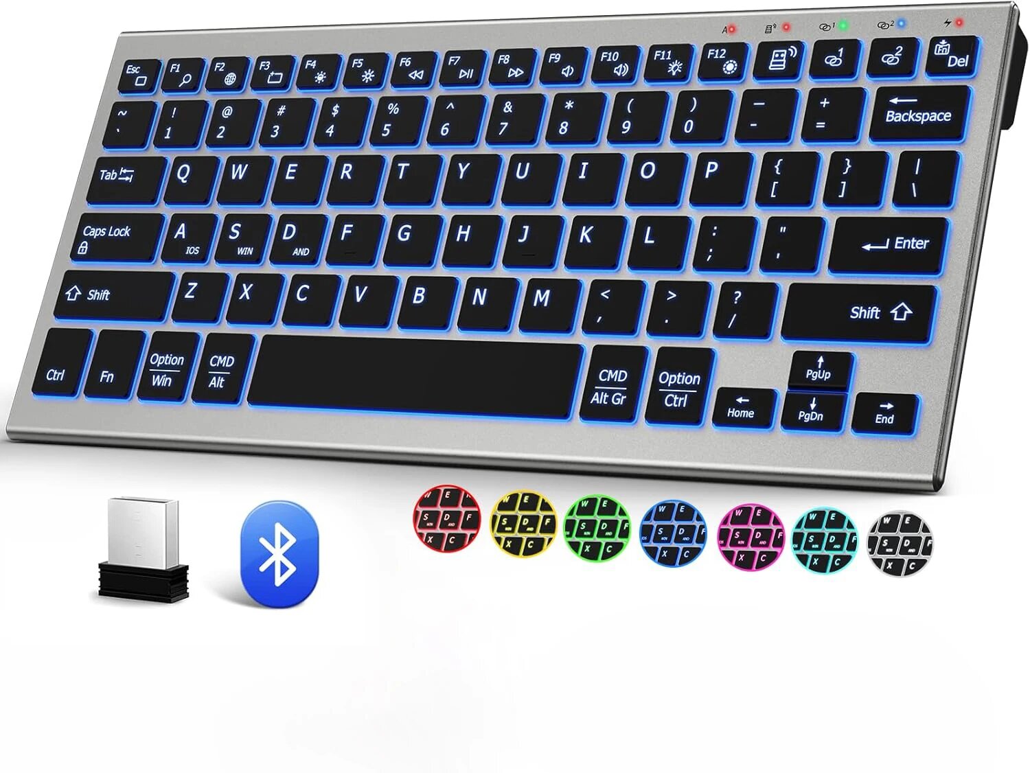 JOMAA Беспроводная Bluetooth-клавиатура и мышь Russian, Black Keyboard