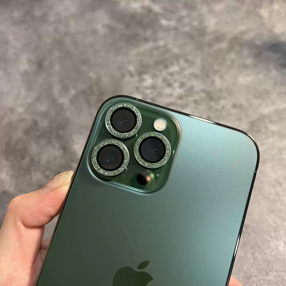 Защитная пленка для объектива iPhone 17 с эффектом сверкания, корнинг стекло, высокая прозрачность, лесной зеленый,