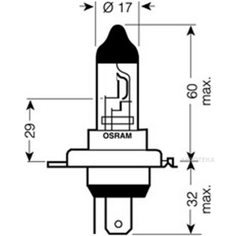 Лампа накаливания OSRAM 64196TSP