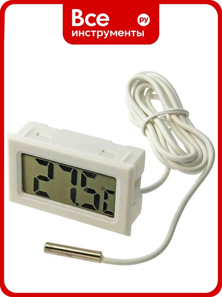 ЖК термометр/гигрометр малогабаритный RUICHI HT-1 white 2m 101593