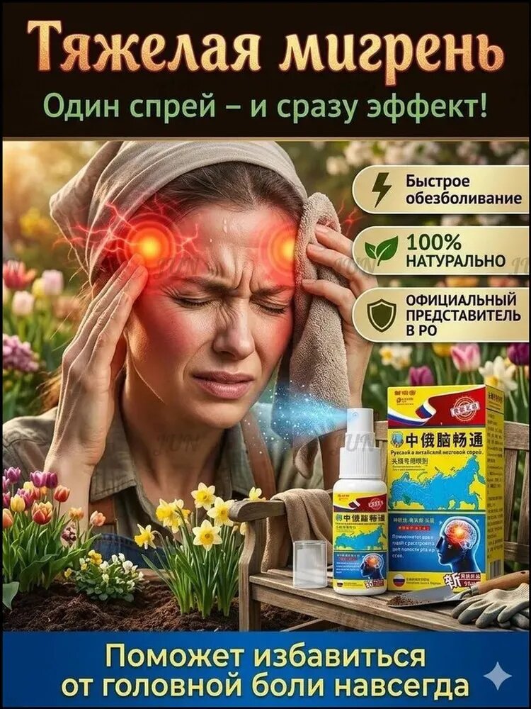 Эксенза спрей от мигрени боли и мигрени