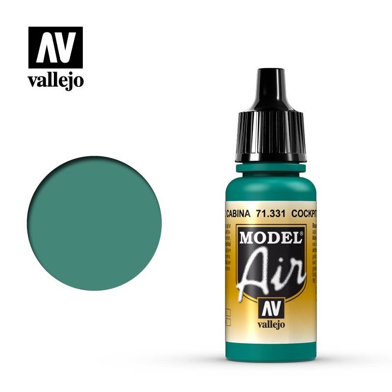 Краска для аэрографа 71331 Model Air - Cockpit Emerald Green "Faded" Vallejo 71331