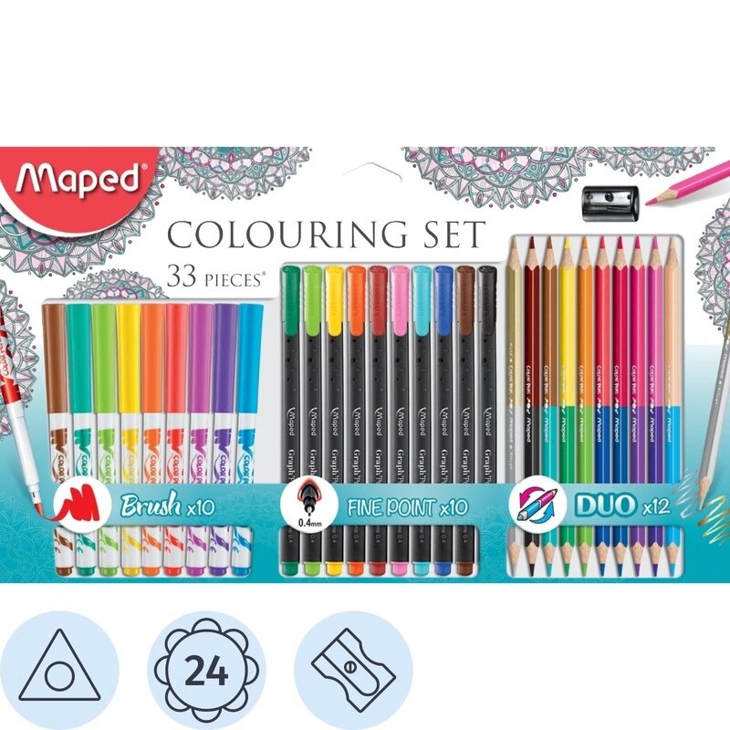 Набор для рисования COLOR'PEPS KIT:10флом-кист,10руч,12дв. цв. кар, точ,897417
