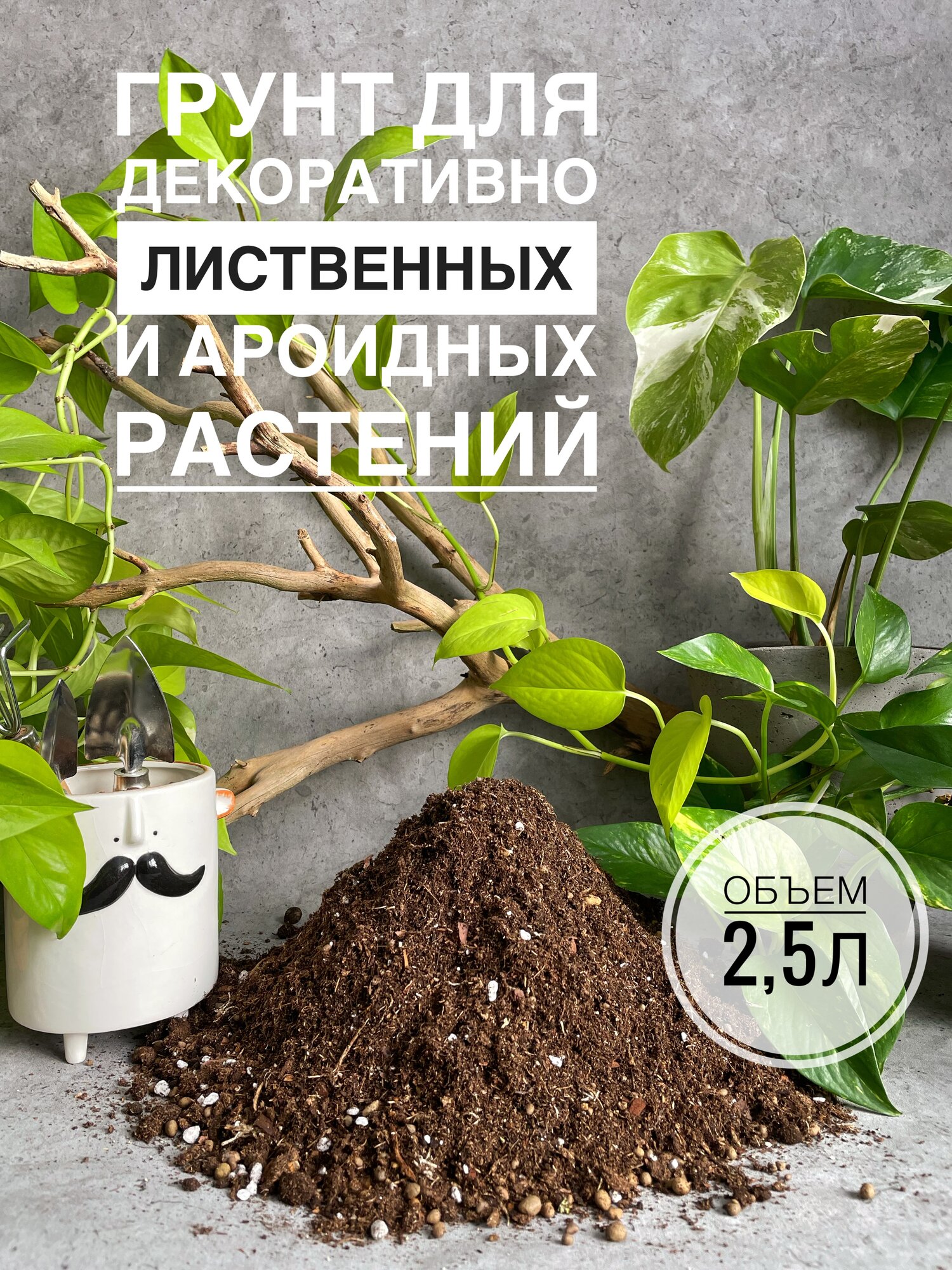 Премиум грунт для комнатных и ароидных растений 2,5л Terracotta Plants с удобрениями