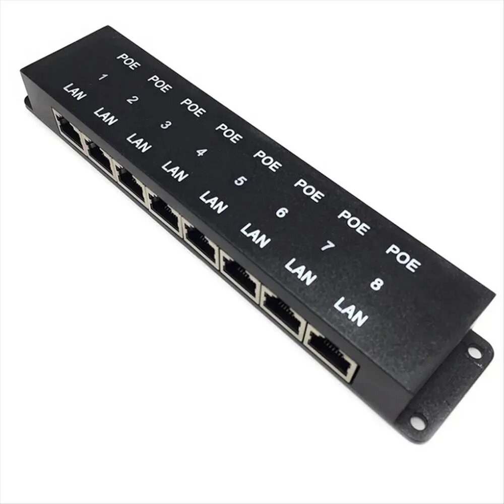 (V H X Q) Пассивный 8-Портовый Инжектор PoE 100 Мбит/С PoE-8 Питание Ethernet От Midspan