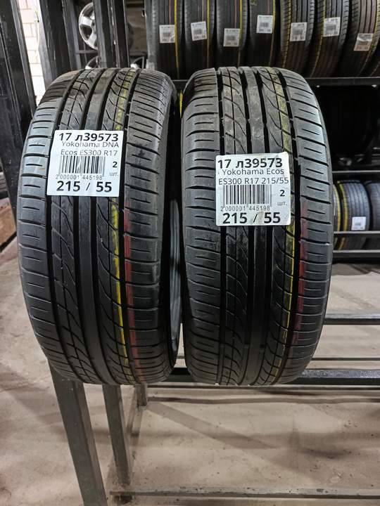 Комплект (2 шт) летних БУ шин Yokohama DNA Ecos ES300 215/55 R17 30% износ