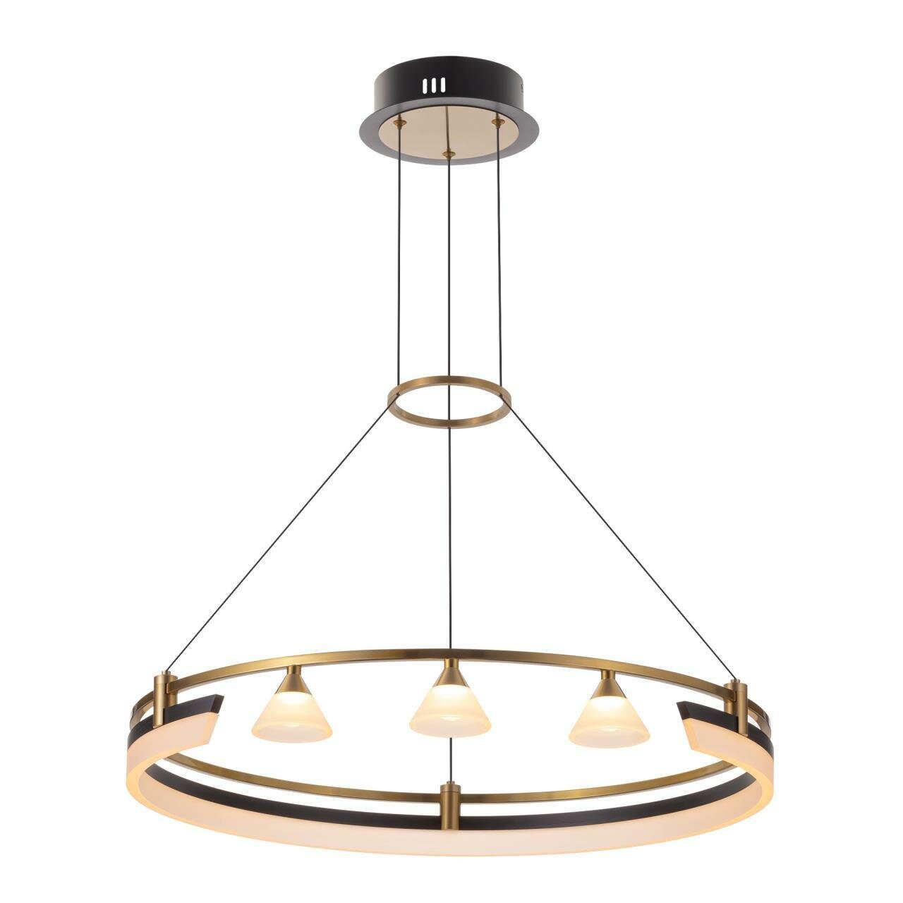 Подвесная люстра Citilux Helly CL211062, LED 42 Вт, бронзовый/белый