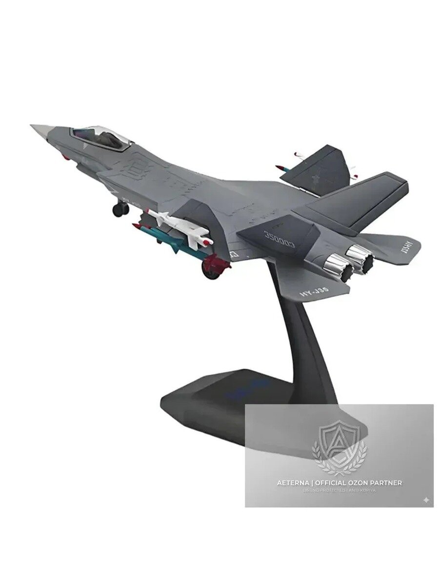 Модель самолета J35, масштаб 1:100, литая под давлением, металлическая, с подставкой, для коллекции и интерьера