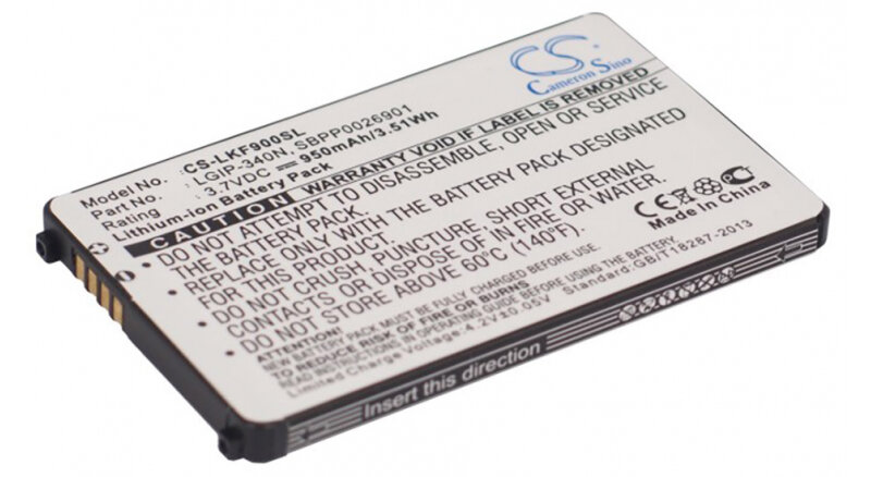 Аккумуляторная батарея iBatt 950mAh для Sprint LGIP-340N, LX265, AX840, Banter AX265, Rumor 2, AX265 BANTER,
