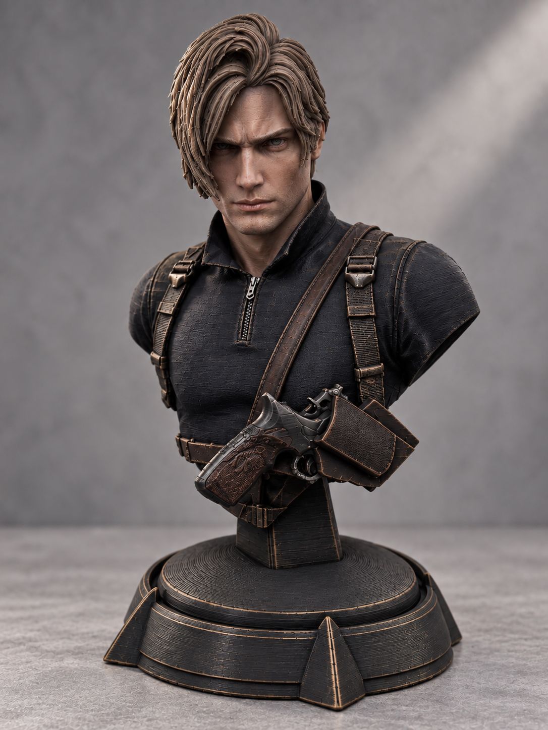 Бюст "Леон Кеннеди" Resident Evil Requiem под покраску 18 см