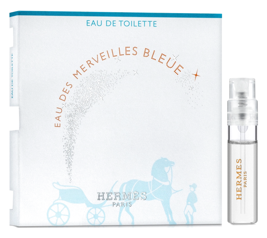 Hermes Eau Des Merveilles Bleue Голубая туалетная вода 2 мл - Гермес О Де Мервейлс Блу пробник