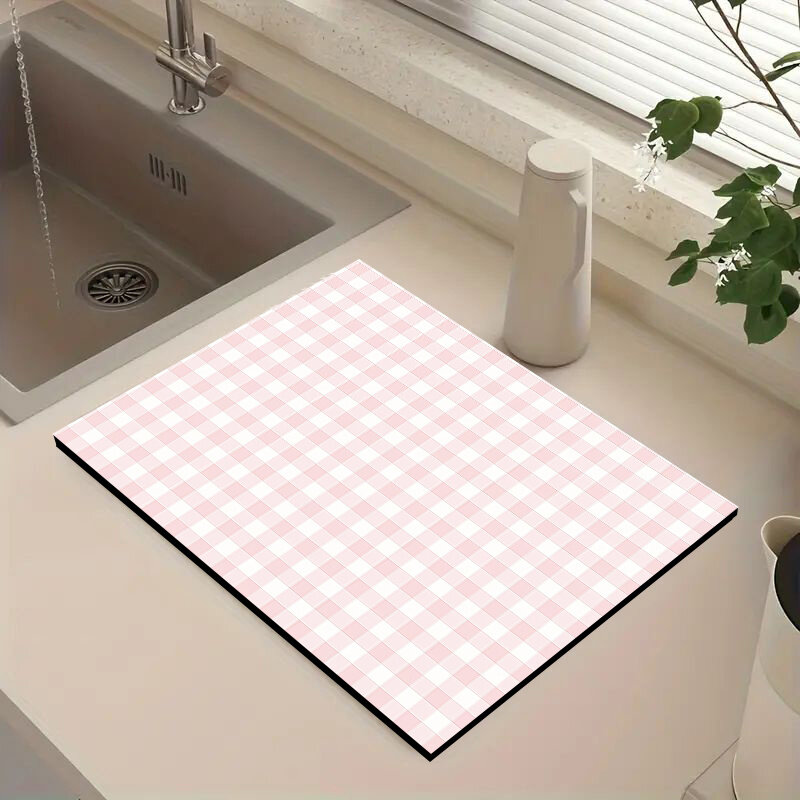Кухонный коврик для сушки посуды с цветочным узором, 60x60 см, модель WLP3-LSD-3973