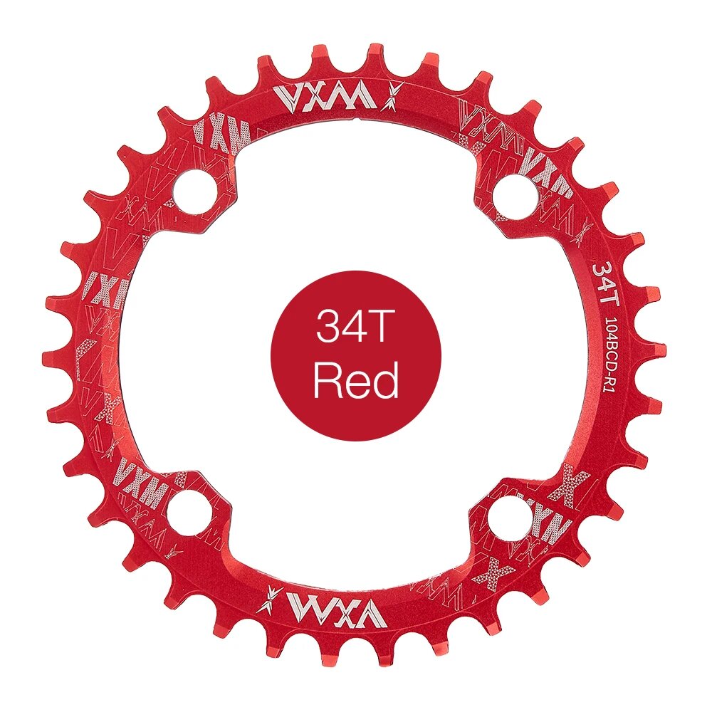 Шатуны VXM MTB 104 BCD из алюминиевого сплава 34T Red