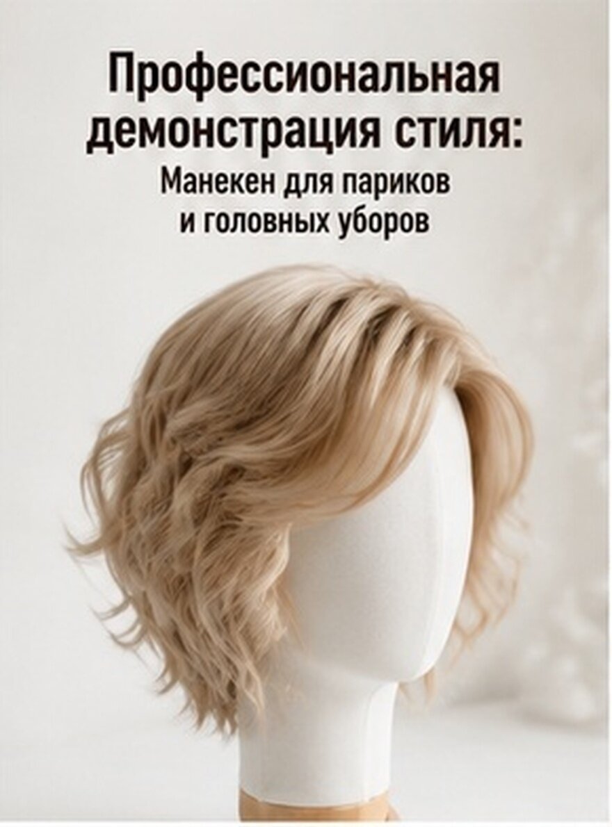 Стойка Для Париков Размером 27X17.5CM Белого Цвета Подходит Для Витрины И Личной Коллекции