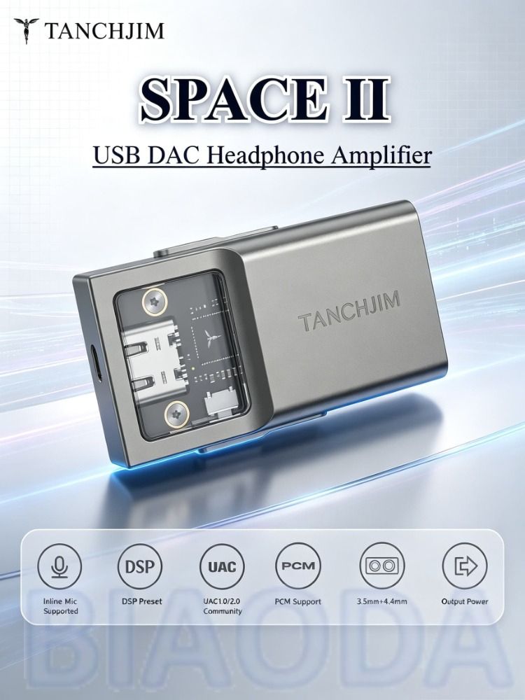 Tanchjim Space II Портативный USB-ЦАП/Усилитель для наушников с двумя выходами CS4313 3,5 + 4,4 мм