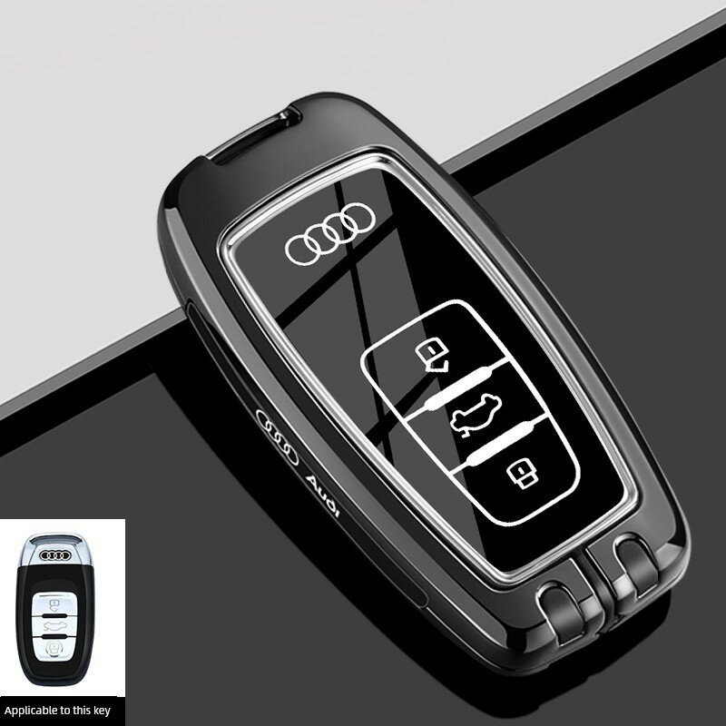 Гунметалл Смарт А чехол для ключа Audi A6 (2012-2015), Q5, A7, A8, RS7 - Одиночный корпус