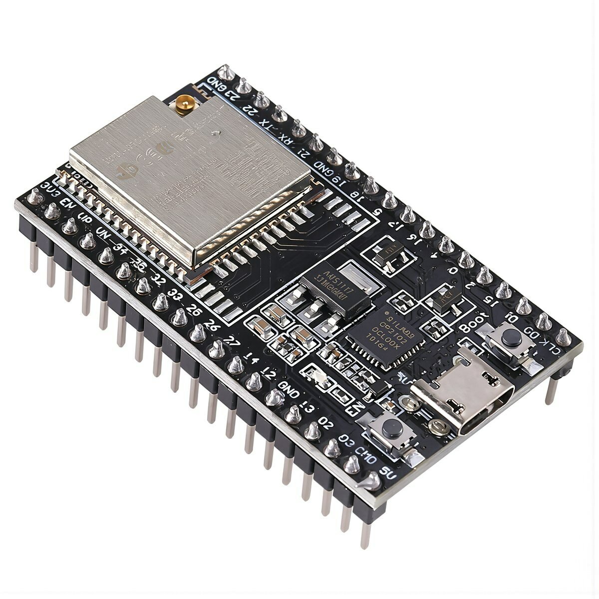 Плата разработки ESP32 размеры стандартные модуль 32U чип CP2102 USB интерфейс для интернета вещей учебные электронные проекты, CP2102 последовательный порт, модуль 32U / с модулем 32U