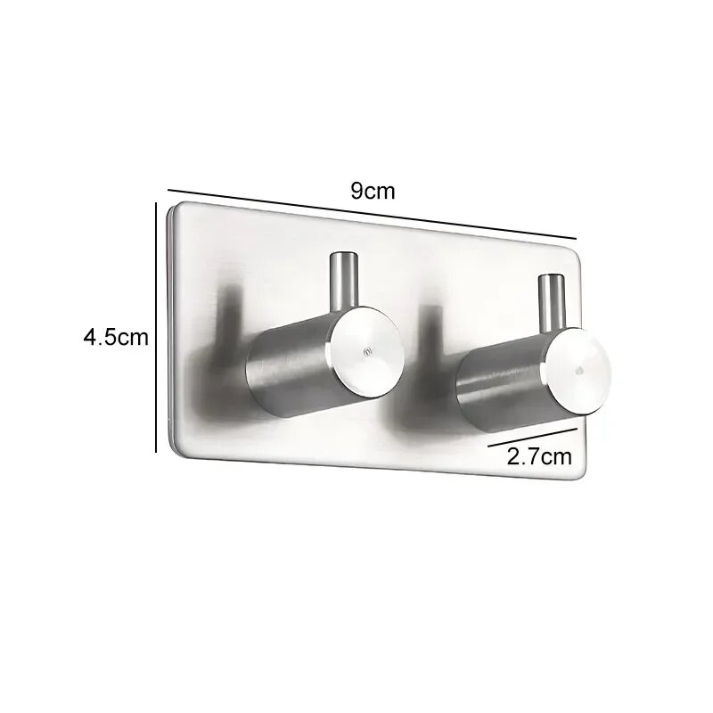 Крючки для одежды из нержавеющей стали 304 2 hooks-Silver