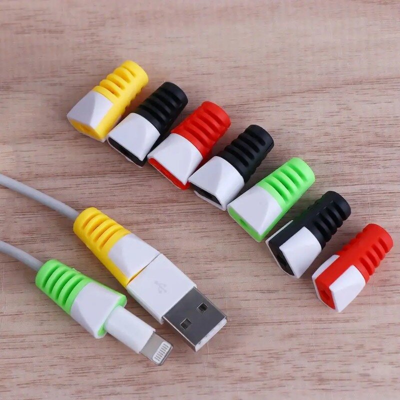 Защитные чехлы для кабелей 12 шт, случайный цвет, для USB-C и Type-C, органайзер для телефонов и ноутбуков