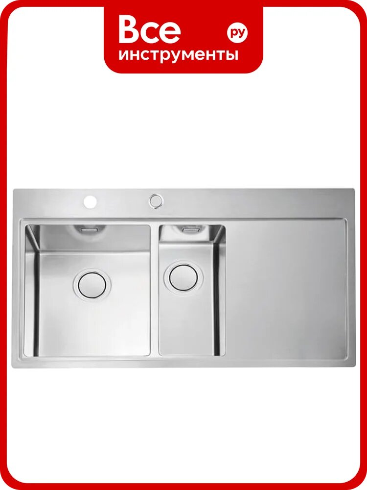 Мойка для кухни Alveus PURE UP 60 KMB 90 FI левая 980X525 в компл. с сифоном 1123353 1123793