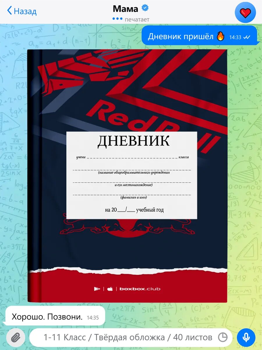 Школьный дневник с принтом Роблокс