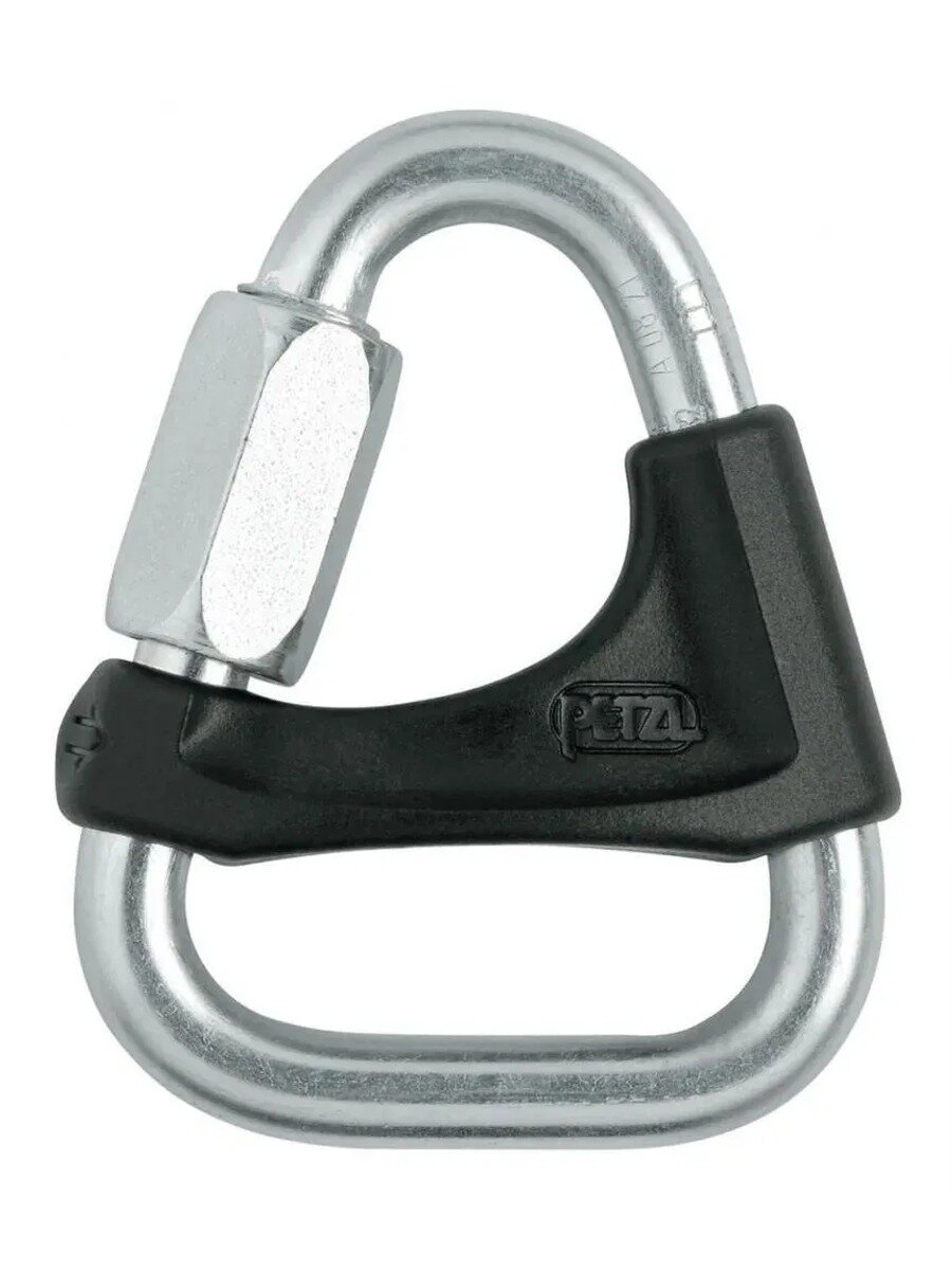 Карабин вспомогательный Petzl Delta, сталь, 8 мм, 25 кН, серебристый