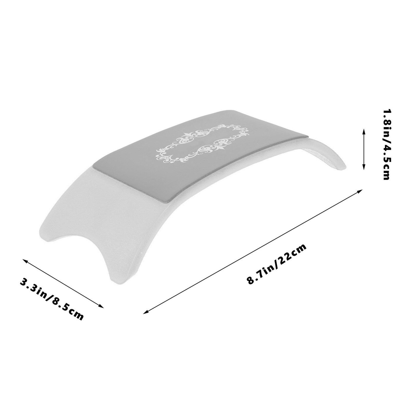 Подставка для рук при маникюре с подушкой из силикона 22.00x7.00x1.00cm