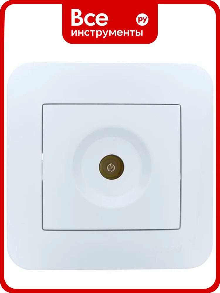 Розетка ТВ проходная Lezard ASTI белая 7081-0202-129