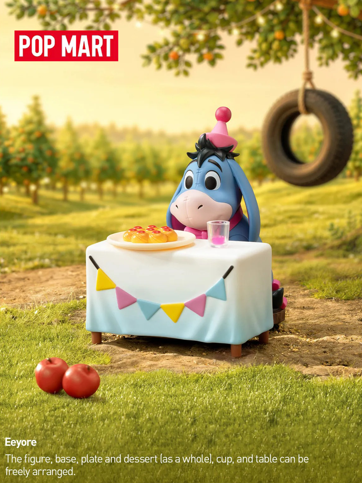 Коллекционная фигурка Disney Winnie the Pooh Let's Party! Series Figures-Eeyore, пластик, 1шт, POP MART