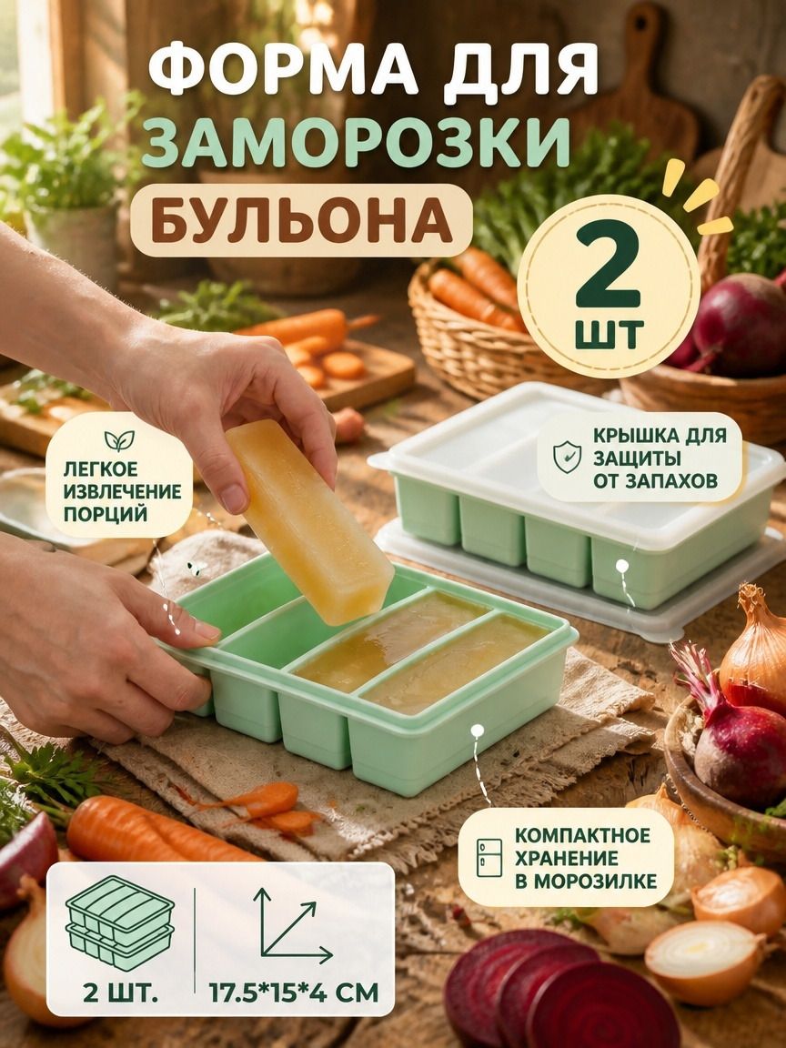 Форма для льда, конфет, 8 яч, 2 шт