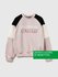 Свитшот UNITED COLORS OF BENETTON, размер S, коричневый, розовый, бордовый