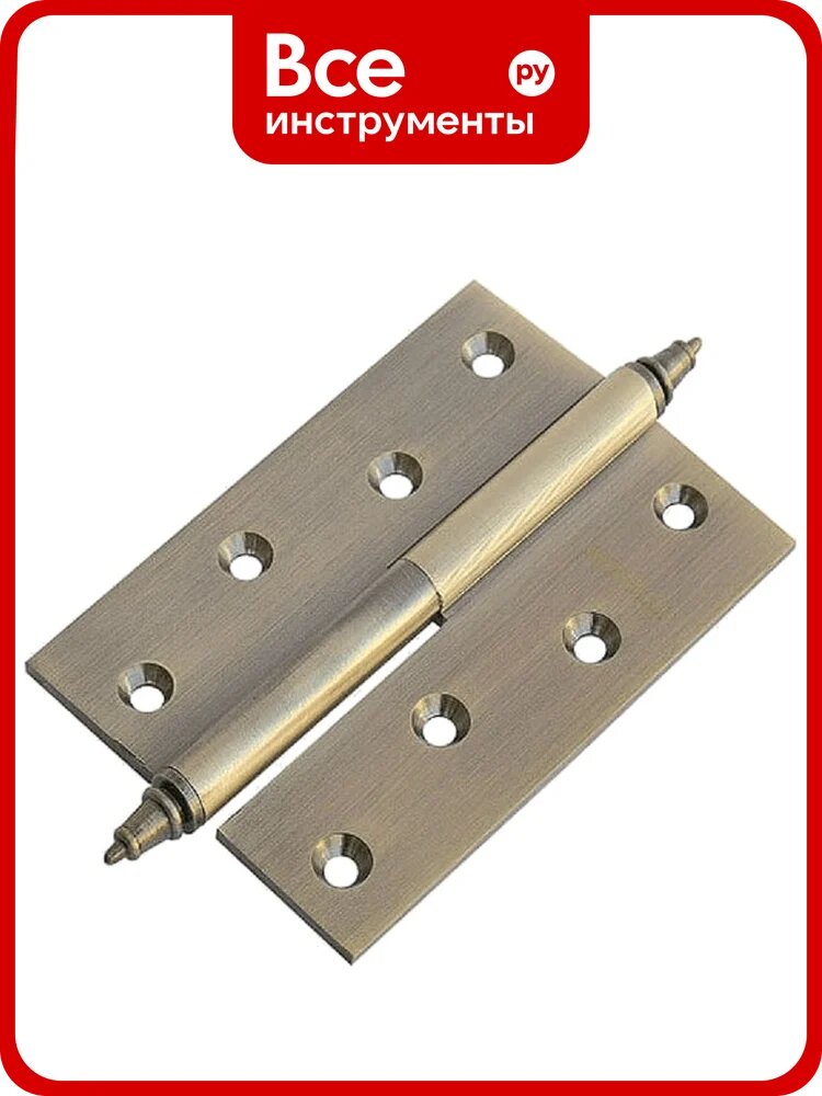 Латунная петля с коронкой MORELLI MB 100x70x3 AB L C -N левая, античная бронза 9010226