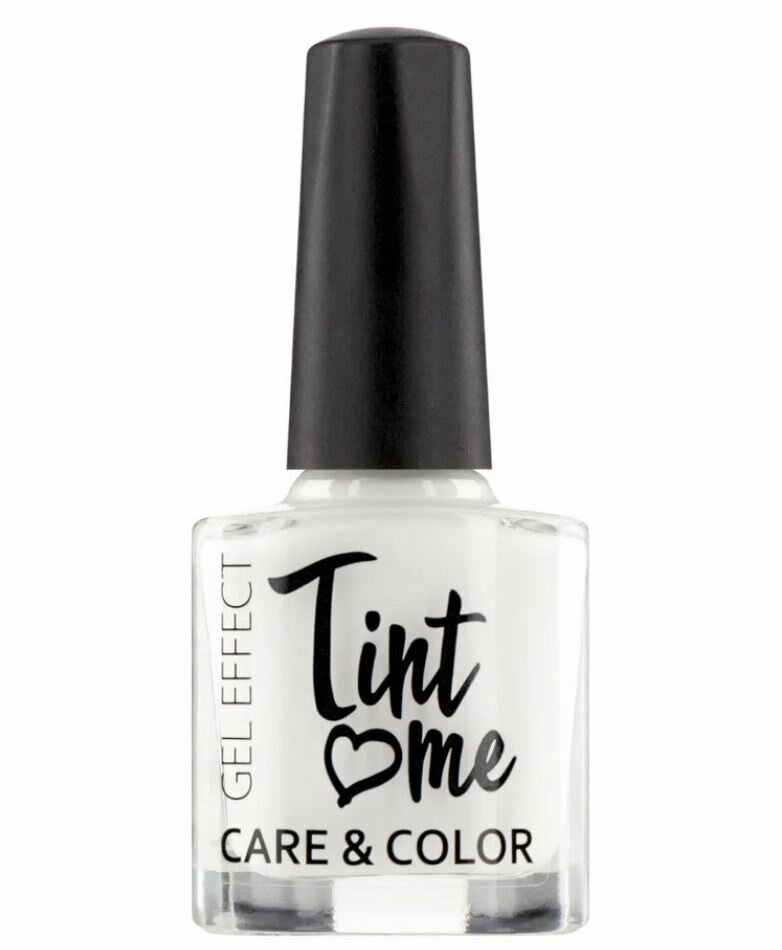 Лак для ногтей TINT ME Care&Color "Ideally White" тон 22, 10 мл, белый