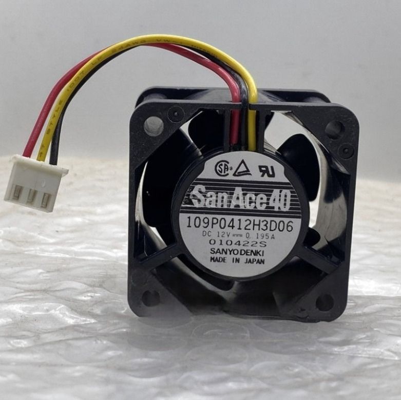 Sanyo 109P0412H3D06 DC12V 0.195A 4028 4 см 3-проводной вентилятор охлаждения -