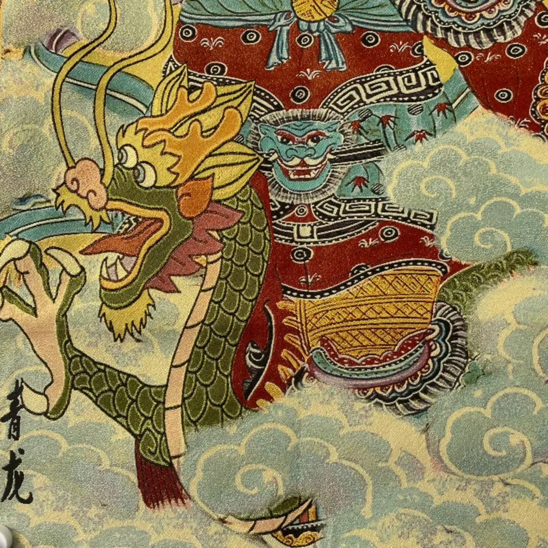 Портрет протектора Qinglong, парча, шелк — фото 1